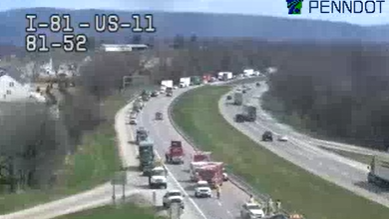Traffic backed up for miles following Interstate 81 crash in Cumberland ...