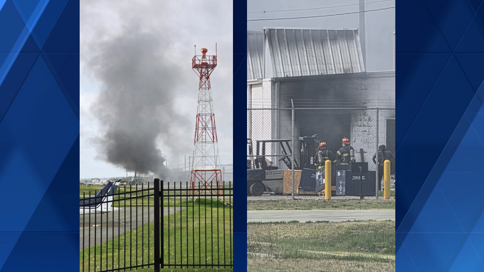 Fire at Burlington Alamance Regional Airport