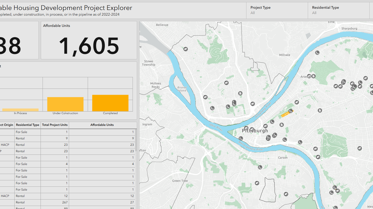 Pittsburgh launches interactive map to track affordable housing