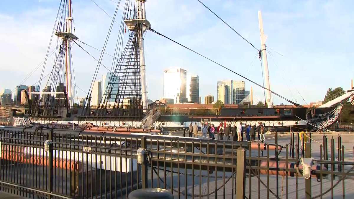 USS Constitution holds sunrise Easter Sunday service in Boston