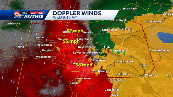 Marrero reporting possible tornado damage