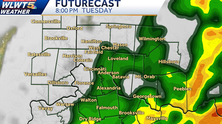 Hour by Hour: When rain, storms roll through Cincinnati Tuesday