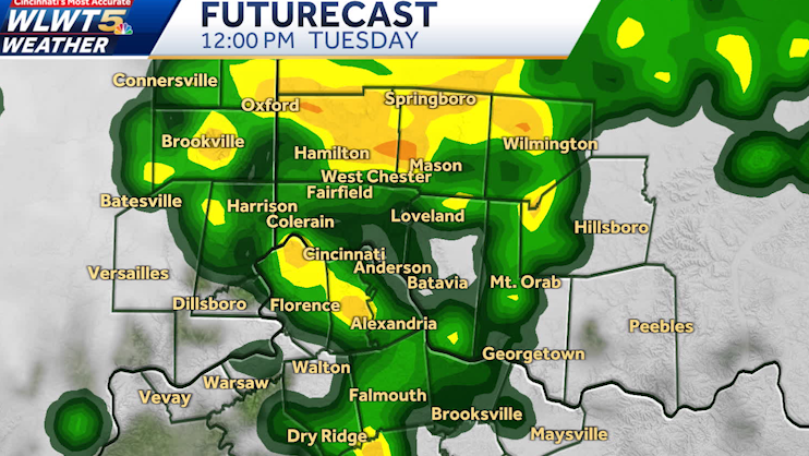 Hour by Hour: When rain, storms roll through Cincinnati Tuesday