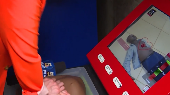 CPR training kiosk debuts at Findlay Market, teaching life-saving skills