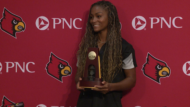 UofL's Synclair Savage wins national title in women’s long jump