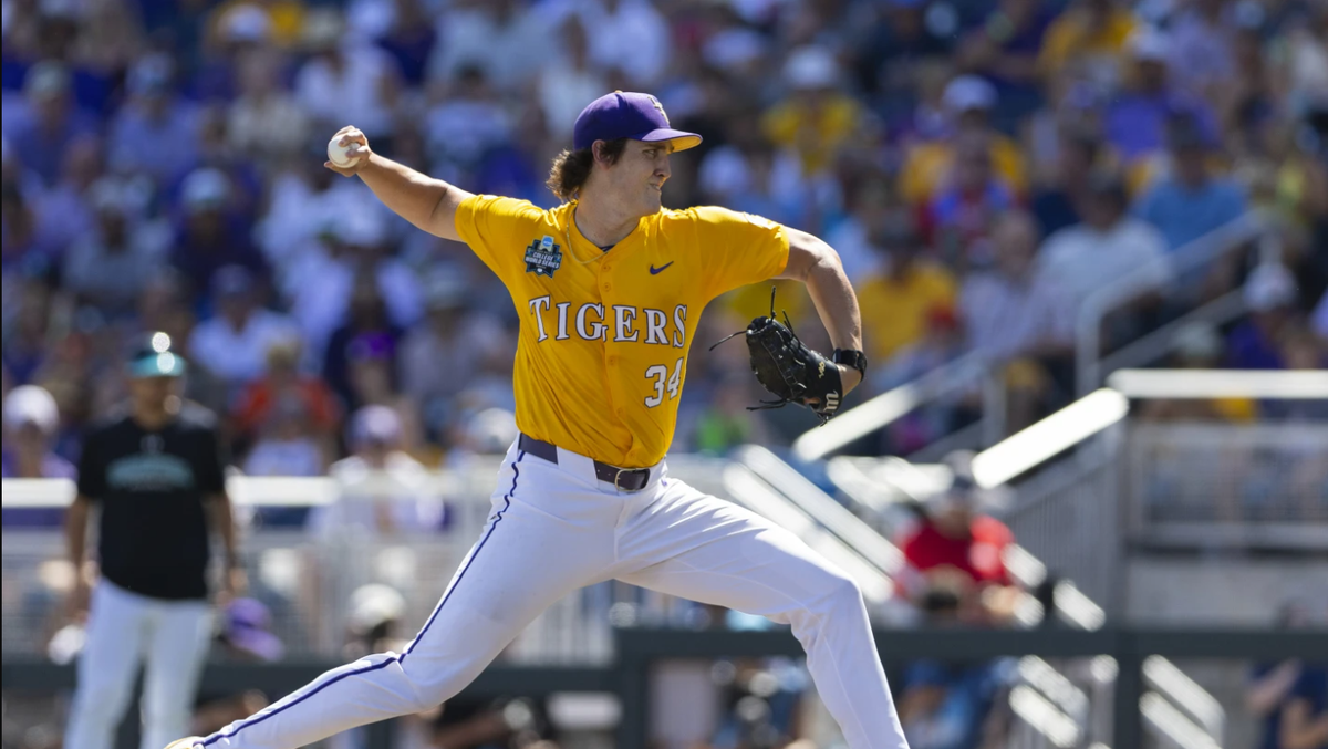 From La to L.A.: LSU pitcher Chase Shores drafted 47th overall by the ...