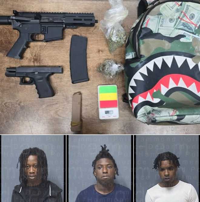 Hammond Police Department arrests three on felony charges