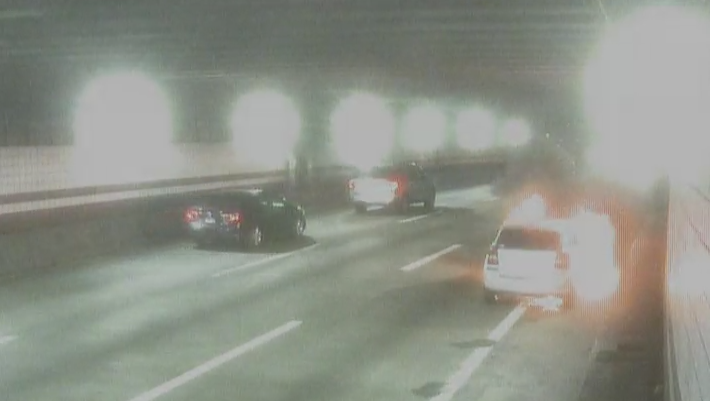 I-93 southbound lanes reopen after car fire in O'Neill Tunnel