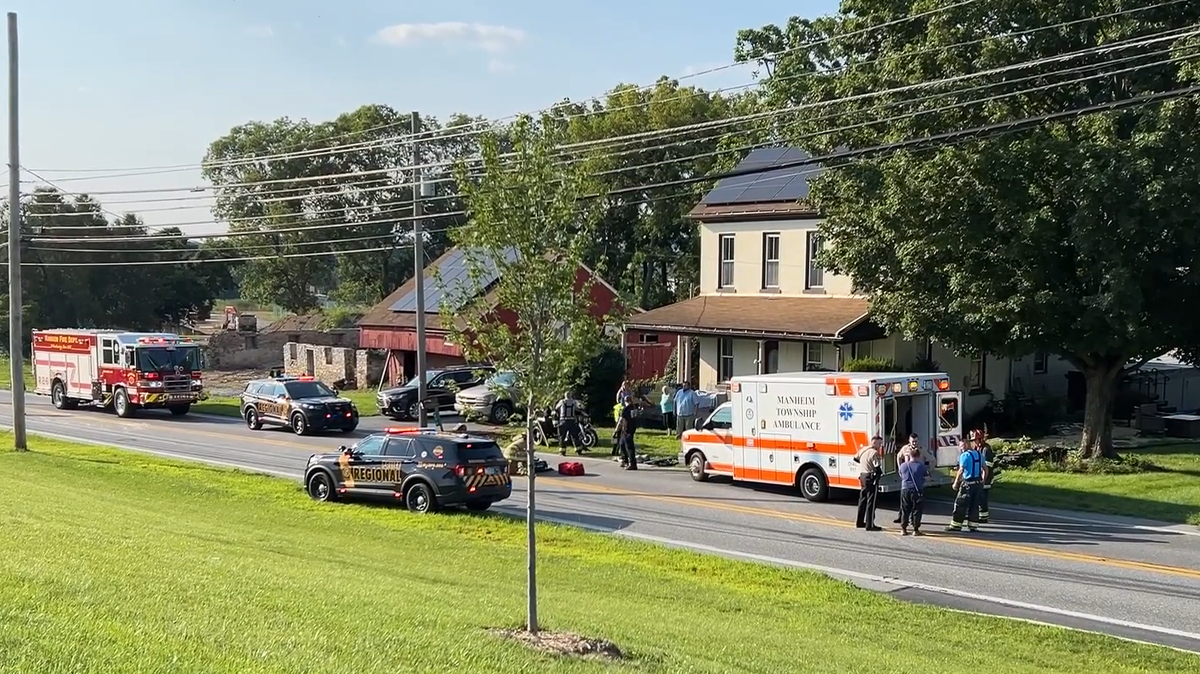 1 dead, 1 injured after crash involving motorcycle in Lancaster County, Pa.