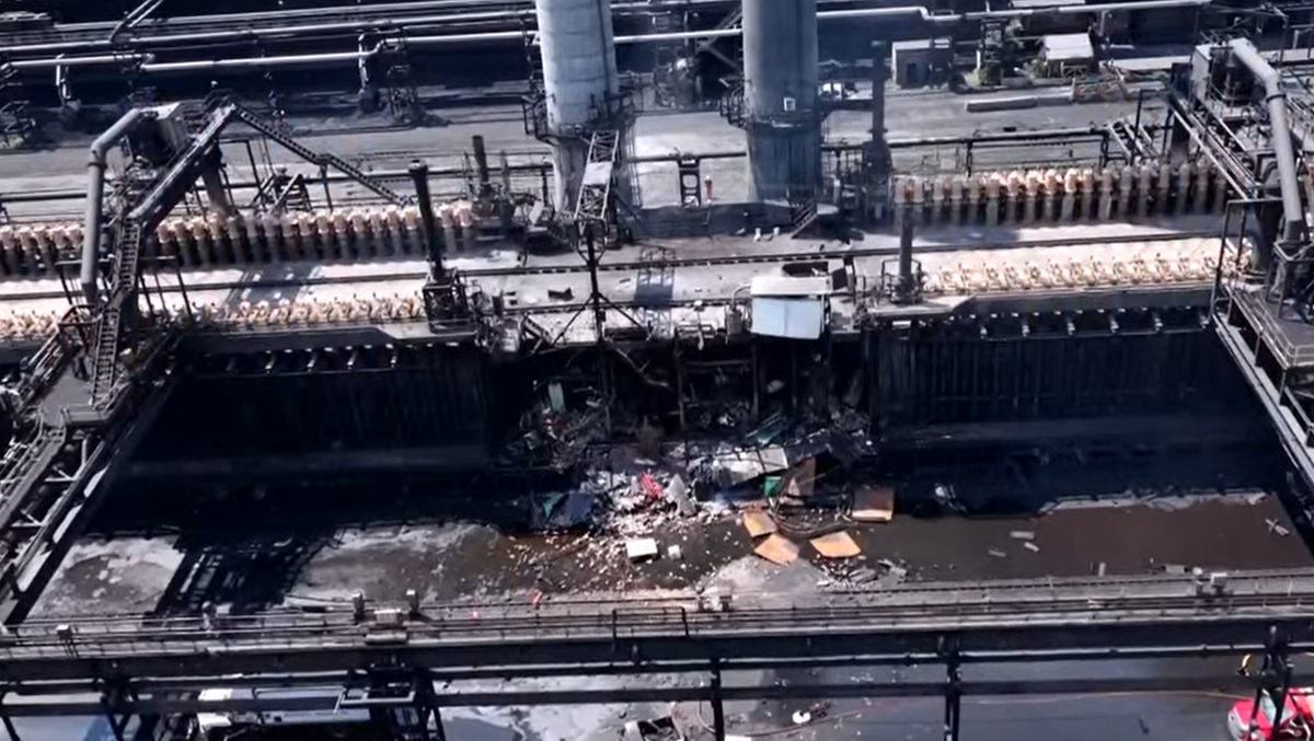 US Steel Clairton Coke Works explosion: Drone video