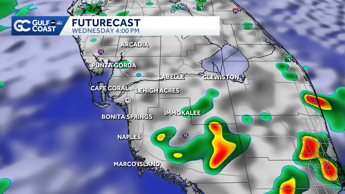 Rain chances stick around Wednesday thanks to a stalled front