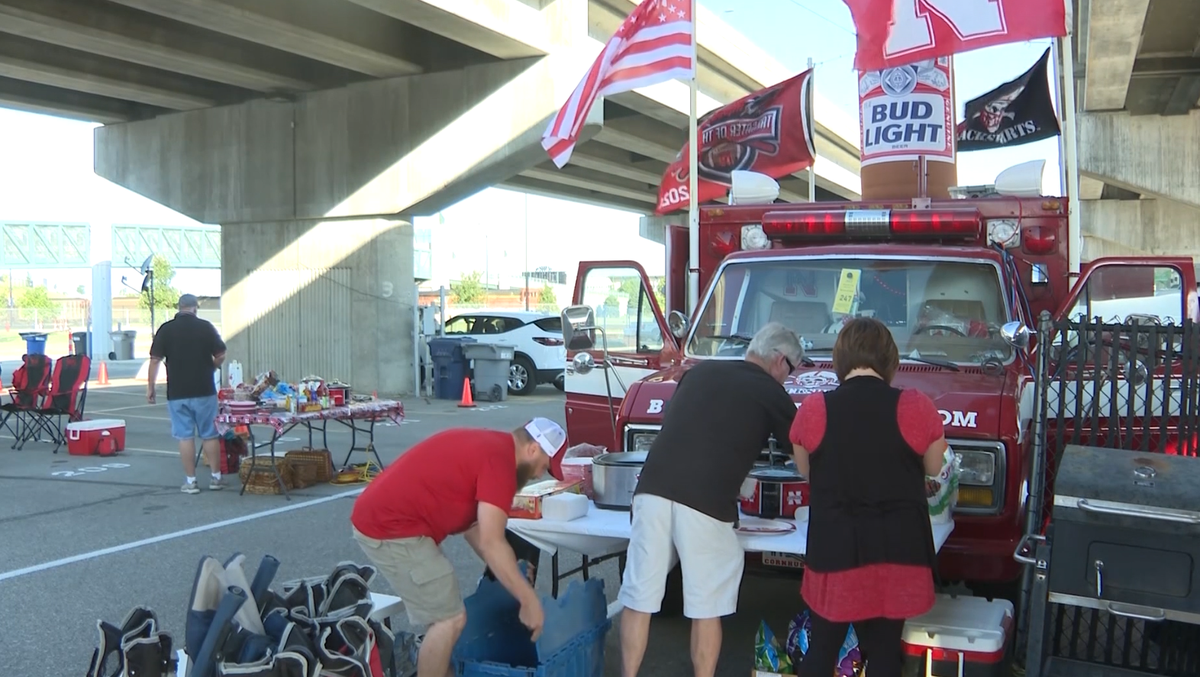 Husker fans pregame with Cornhusker Kickoff in Lincoln
