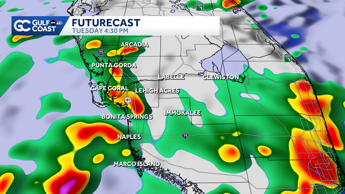 Rounds of rain and storms could lead to localized flooding Tuesday