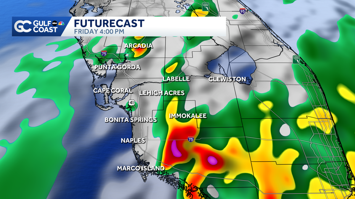 Friday marks the last rainy day before we see some relief this weekend