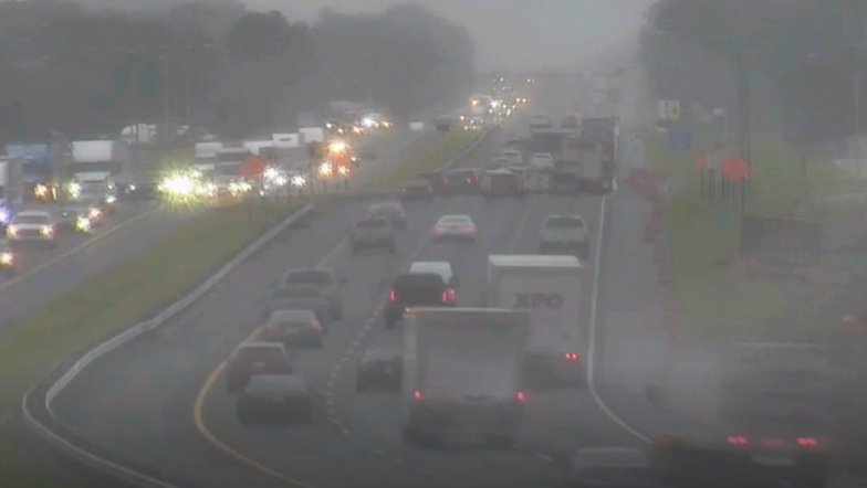 Wildfire disrupts visibility on Marion County roads