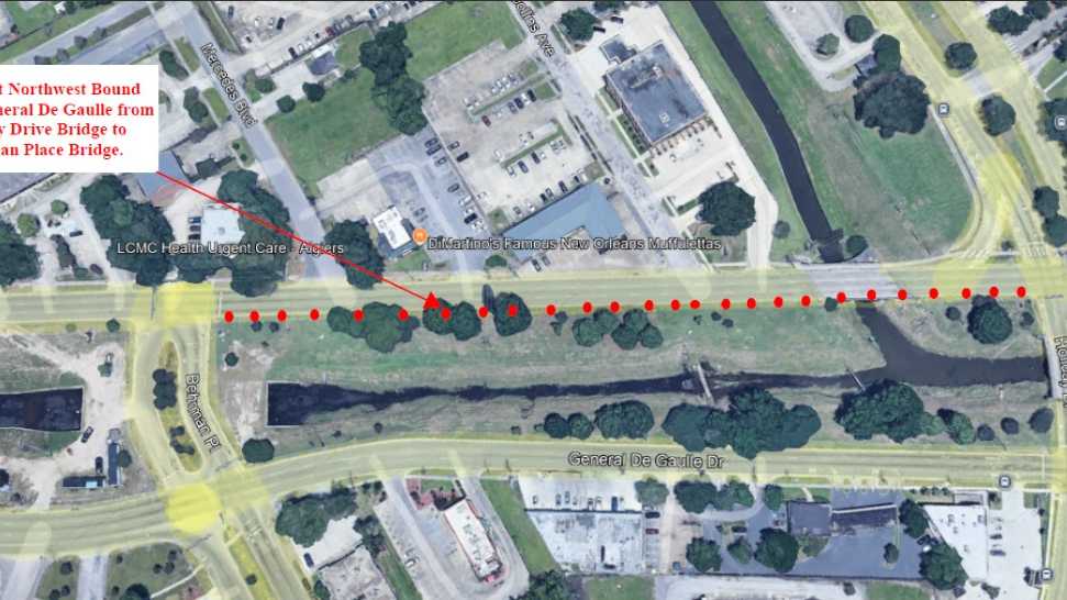 U.S. Army Corps of Engineers announcing temporary lane closure