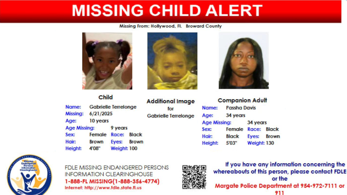 FDLE issues missing child alert for girl missing since June