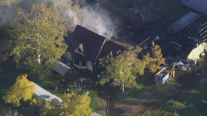 Rio Linda house destroyed by fire, LiveCopter 3 shows