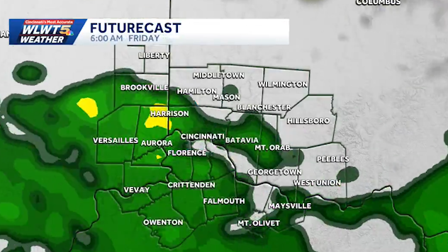 HOUR BY HOUR: When rain moves through Cincinnati Friday