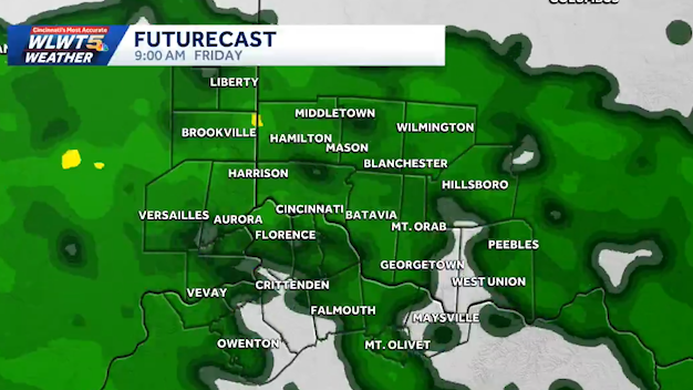 HOUR BY HOUR: When rain moves through Cincinnati Friday