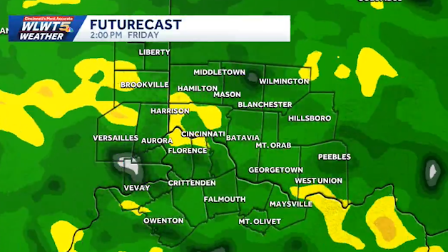 HOUR BY HOUR: When rain moves through Cincinnati Friday