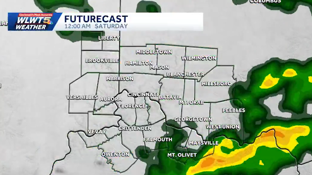 HOUR BY HOUR: When rain moves through Cincinnati Friday