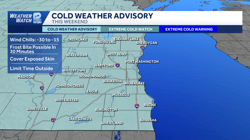 Cold Weather Advisory issued for parts of SE Wisconsin