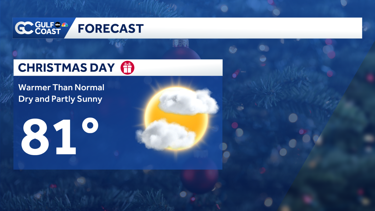 Sunny and warm weather sticks around for Christmas Eve