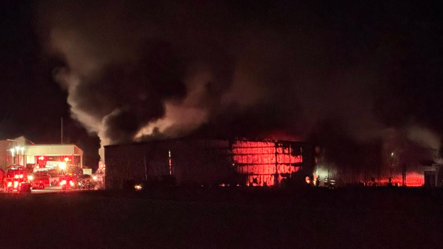 Large building fire on Higgins Road, Glade Creek firefighters say