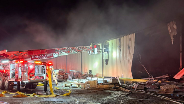 Large building fire on Higgins Road, Glade Creek firefighters say