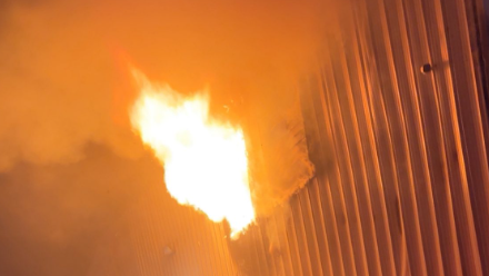 Large building fire on Higgins Road, Glade Creek firefighters say