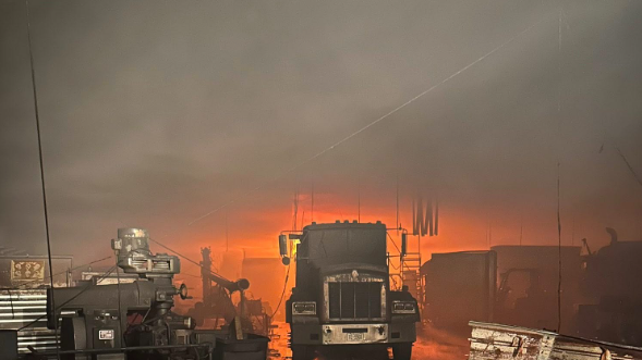 Large building fire on Higgins Road, Glade Creek firefighters say