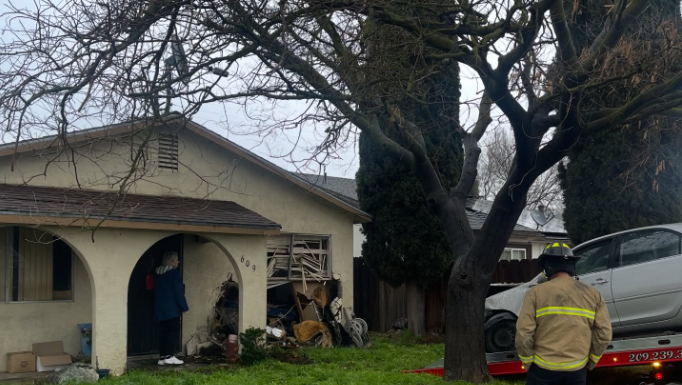 Driver arrested for DUI after car slams into Lathrop home