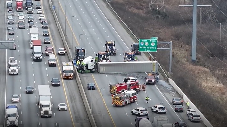 I-75 SB reopens after overturned semi shuts down highway for hours