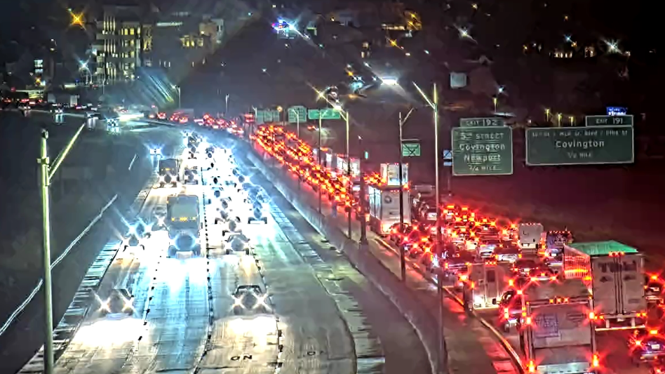 Crash causing major backups along I-71/75 NB in northern Kentucky