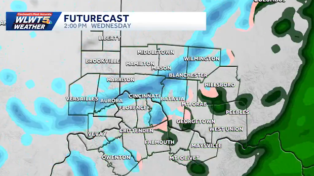 Hour by hour: When rain switches to snow across Cincinnati