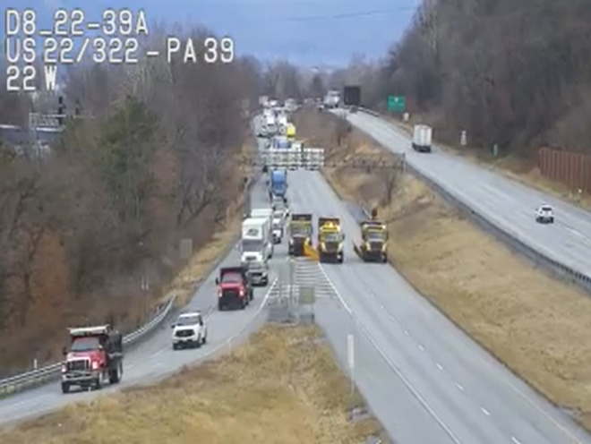 Vehicle overturns on Route 22/322 in Dauphin County, leaving one ...