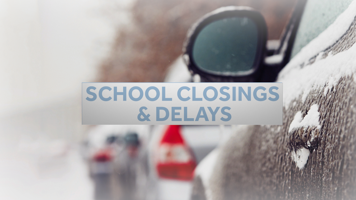 See a list of active school closings, delays in our region