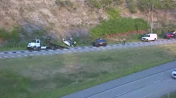 Parkway North roll-over crash injures 1