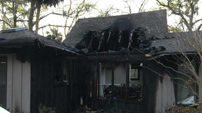 Fire damages house on Hilton Head Island