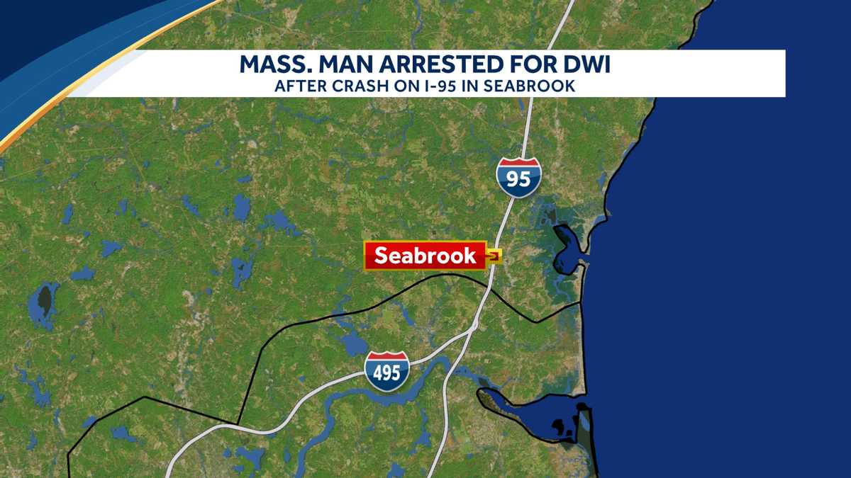 Mass. man arrested for DWI after crash on I-95 in Seabrook, NH