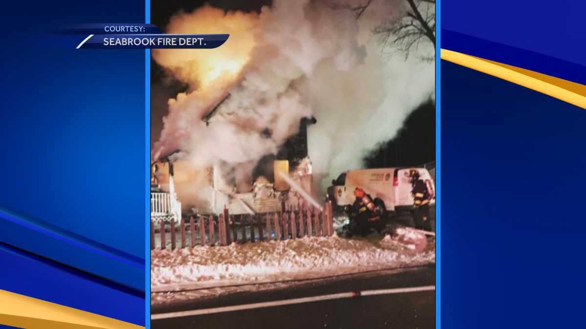 Seabrook firefighters battle flames and cold