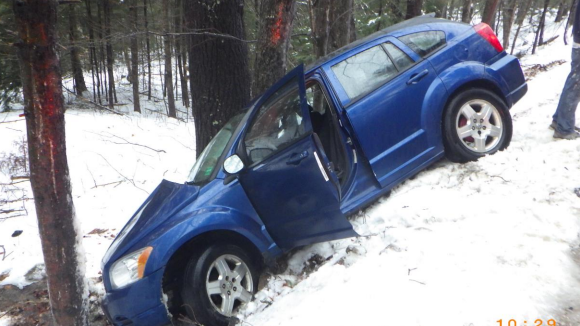 Two people seriously hurt when car crashes into tree in Sebago