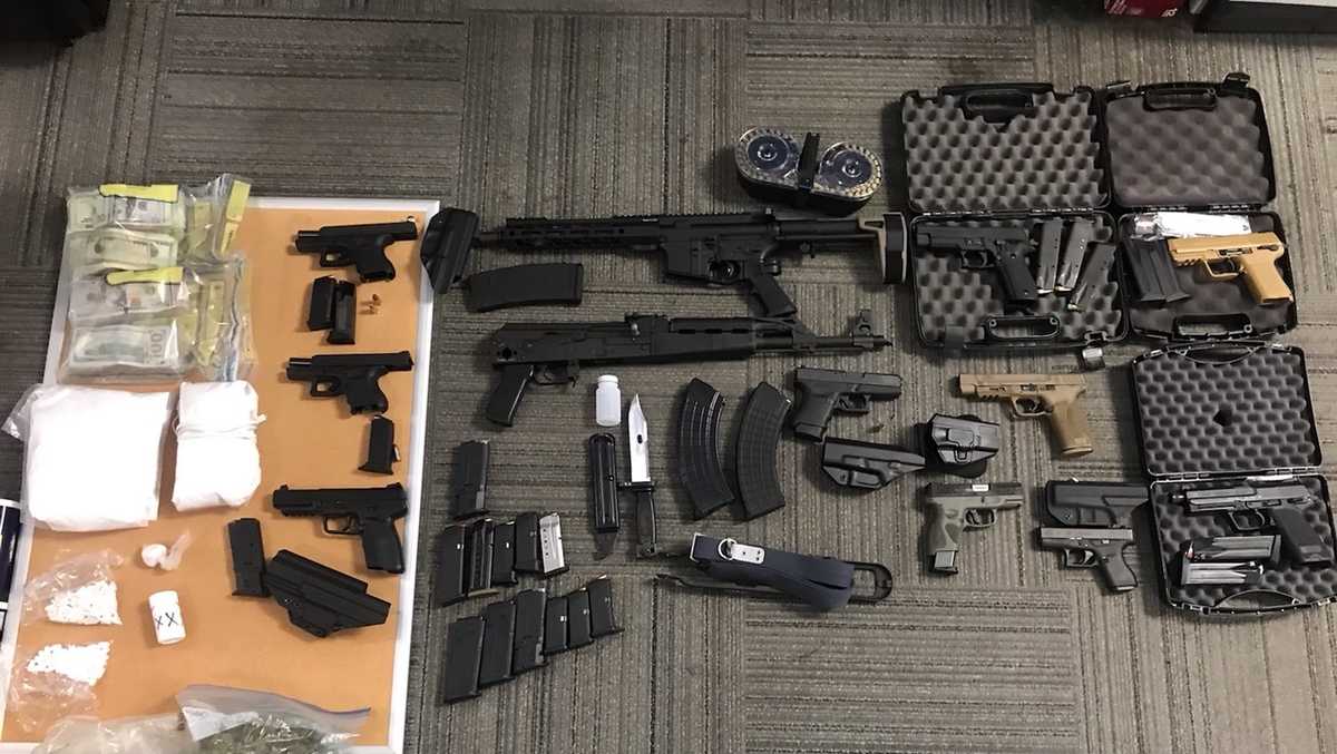 Police: 2 people arrested during gun, drug seizure were legally barred ...