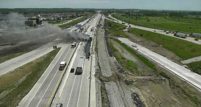 Semi truck fire closes Interstate 80 east