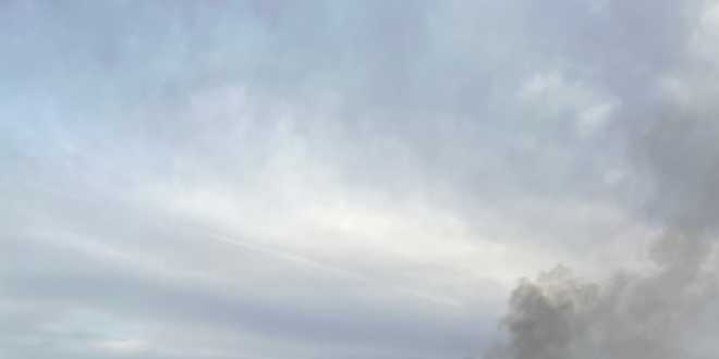 Semi truck catches fire on I-80