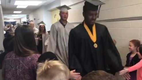 Senior walk cheers on 110 graduating students from Clarksville
