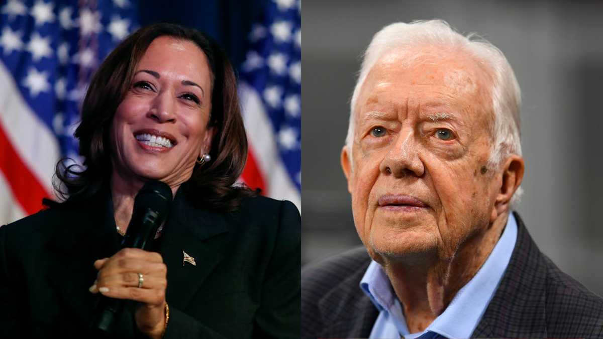 Jimmy Carter hopes to vote for Kamala Harris, his grandson says at DNC