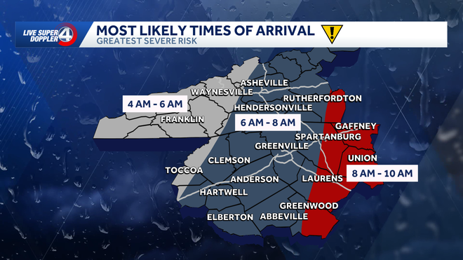 South Carolina weather: Severe storm threat Monday