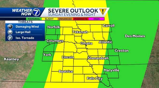 Omaha forecast: Damaging winds, severe thunderstorms possible Sunday